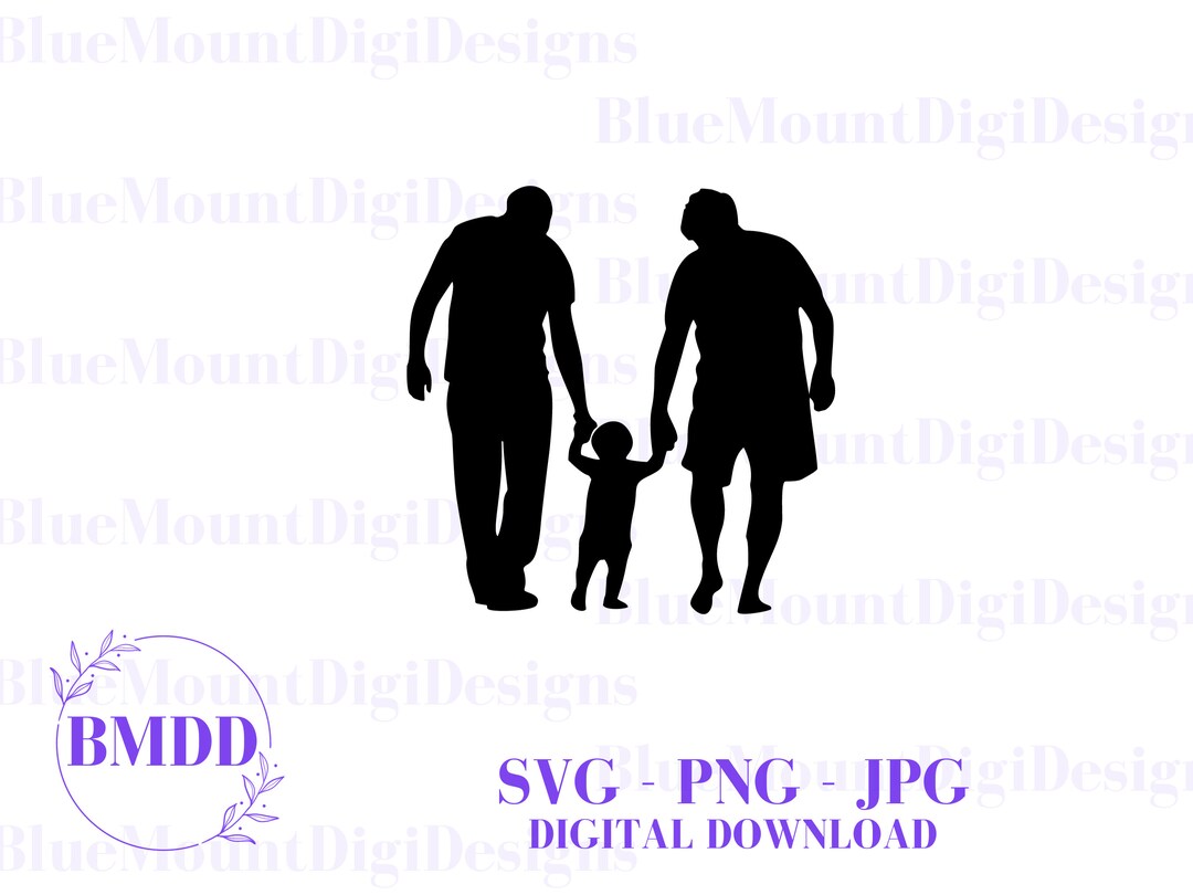 3 Generations SVG PNG Files Digital Download Father and - Etsy