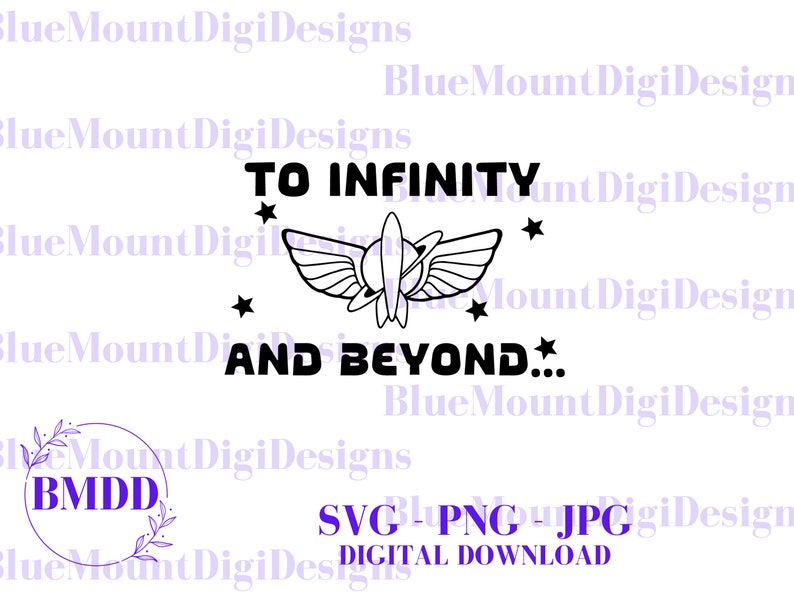 To Infinity and Beyond SVG JPG PNG Rocketship Svg Space - Etsy