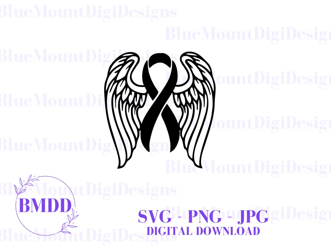 Angel Wings With Ribbon SVG JPG PNG Digital Download - Etsy