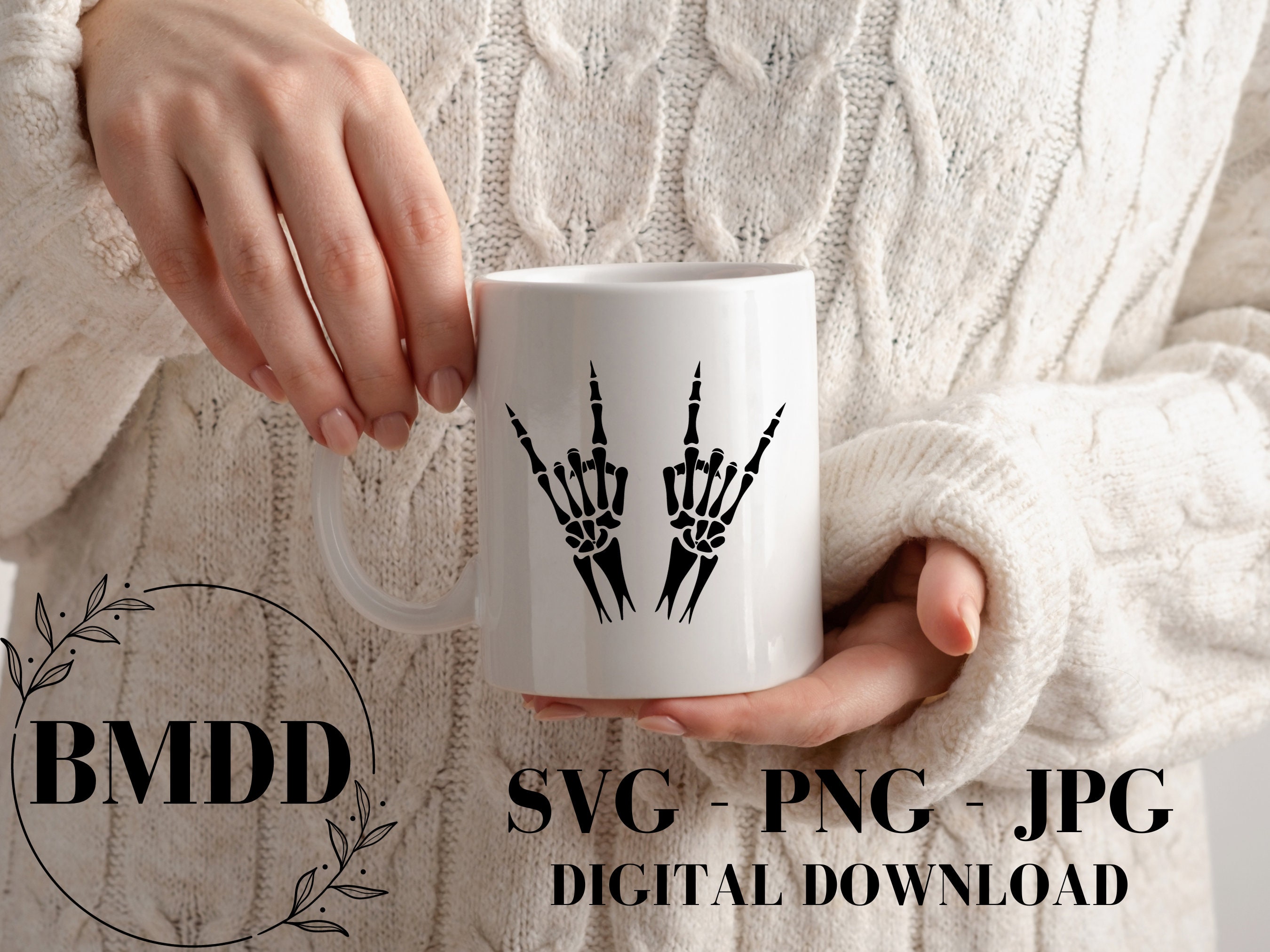Skeleton Rocker SVG PNG JPG, Rock on Svg, Rockers Svg, Bones Svg, Skull ...