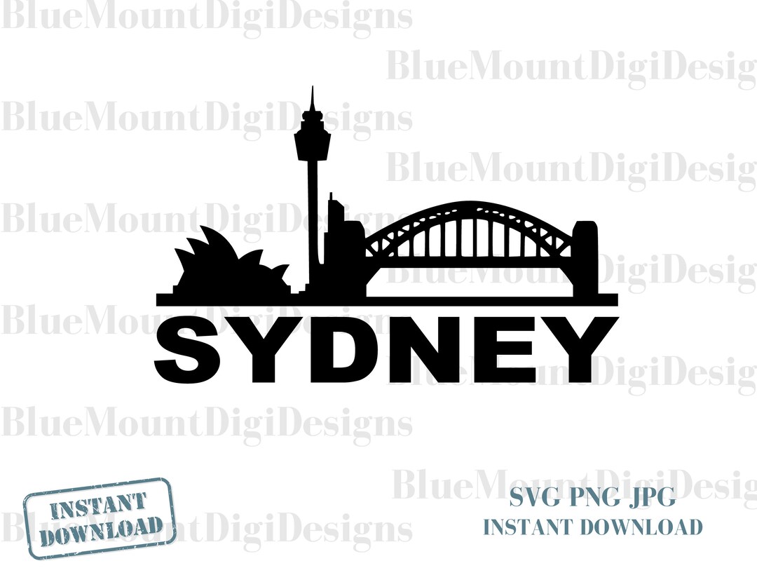 Sydney Skyline SVG PNG JPG Files, Digital Download, Sydney Svg ...