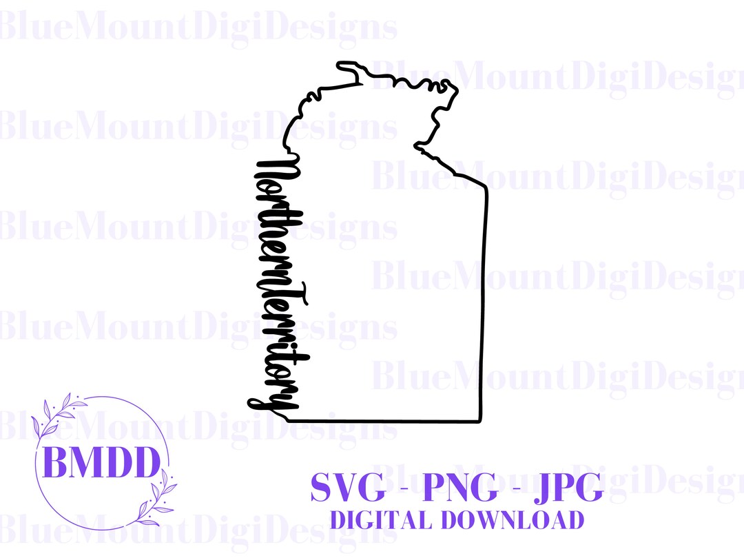 Northern Territory Outline SVG PNG Download, N.T Svg, NT Png, Northern ...
