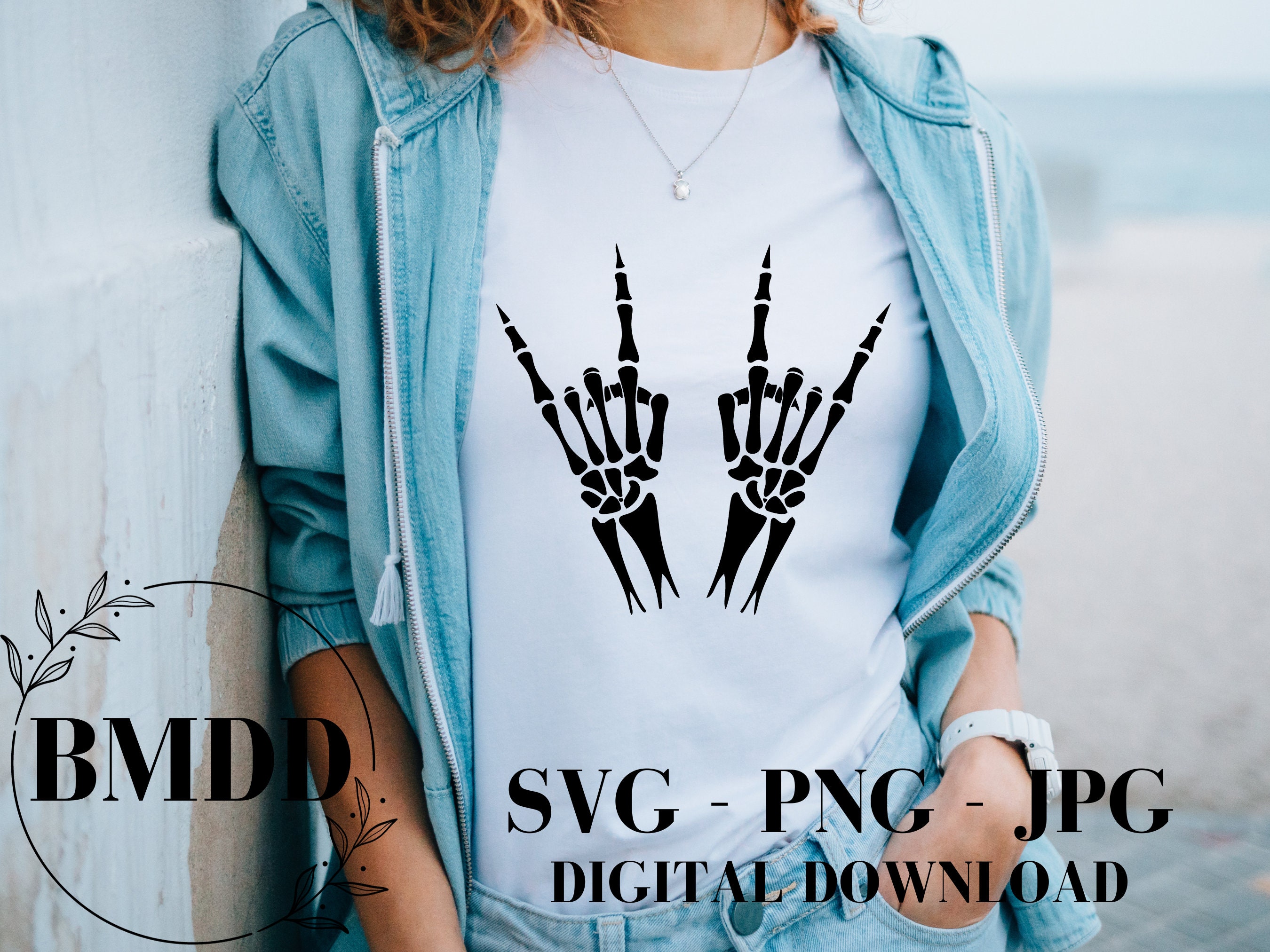 Skeleton Rocker SVG PNG JPG, Rock on Svg, Rockers Svg, Bones Svg, Skull ...