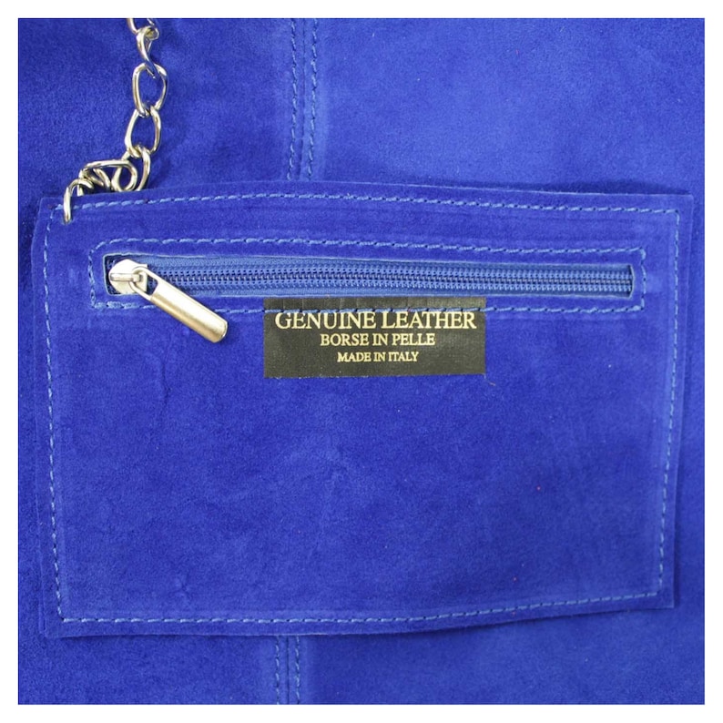 Royal Blue Real Suede Leather Tote Bag Cobalt Blue Slouch Bag Blue Hobo ...
