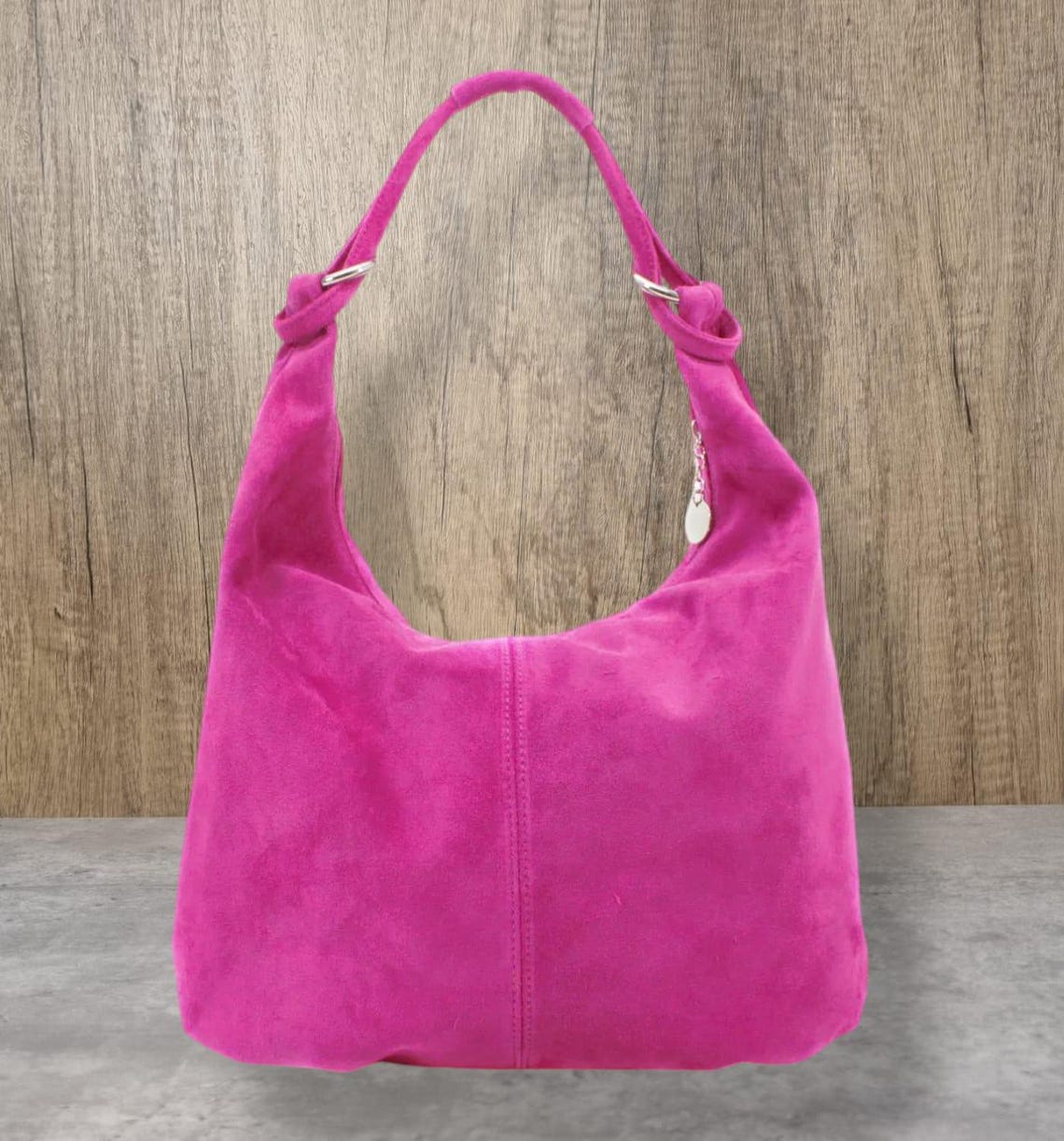 Real Suede Leather Hobo Bag: Zipped Slouch Shoulder Bag - Etsy