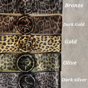 Real Leather Metallic Wide Waist Belt - Gold, Silver, Bronze - Etsy