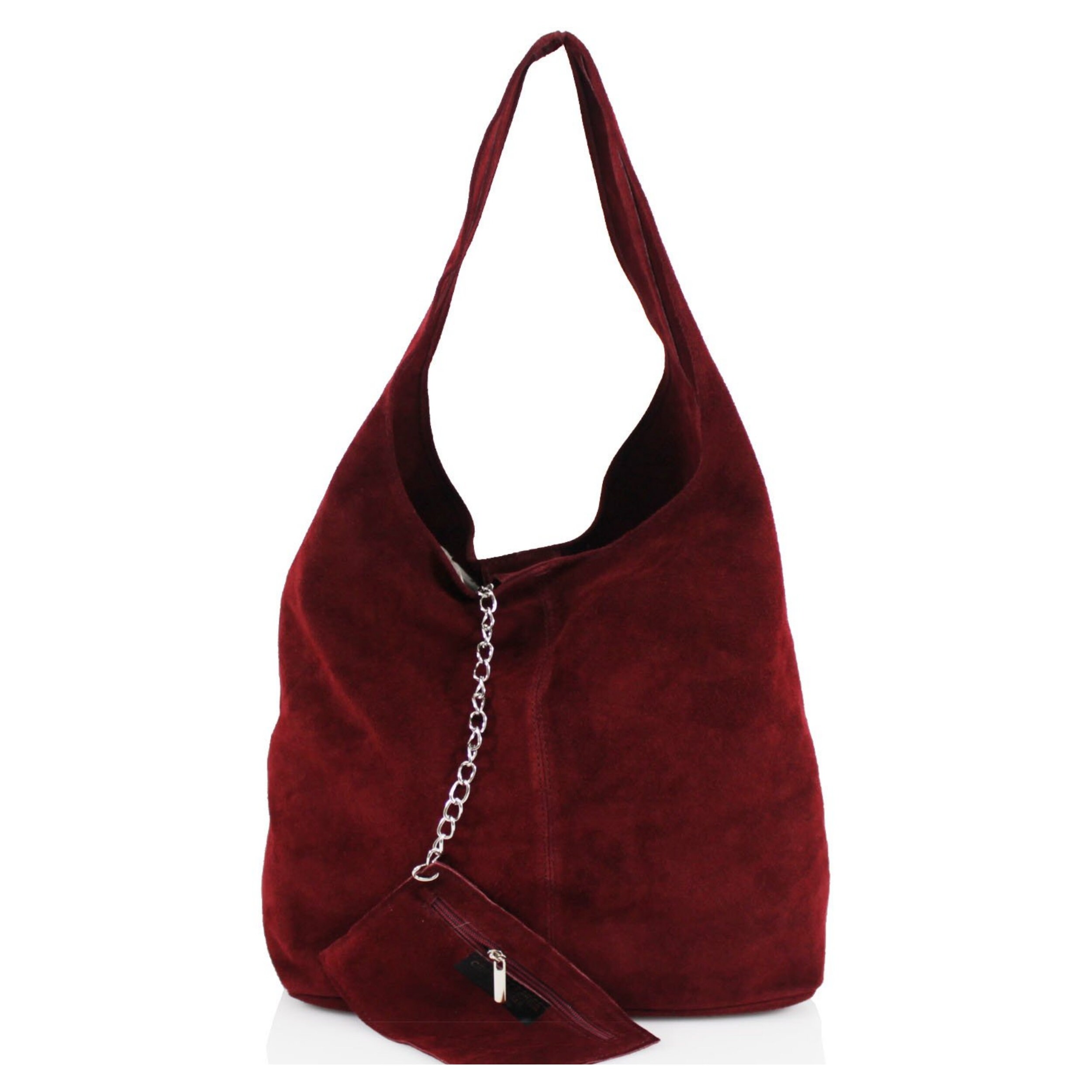 Real Suede Leather Tote Bag Slouch Bag Hobo Handbag Suede Leather
