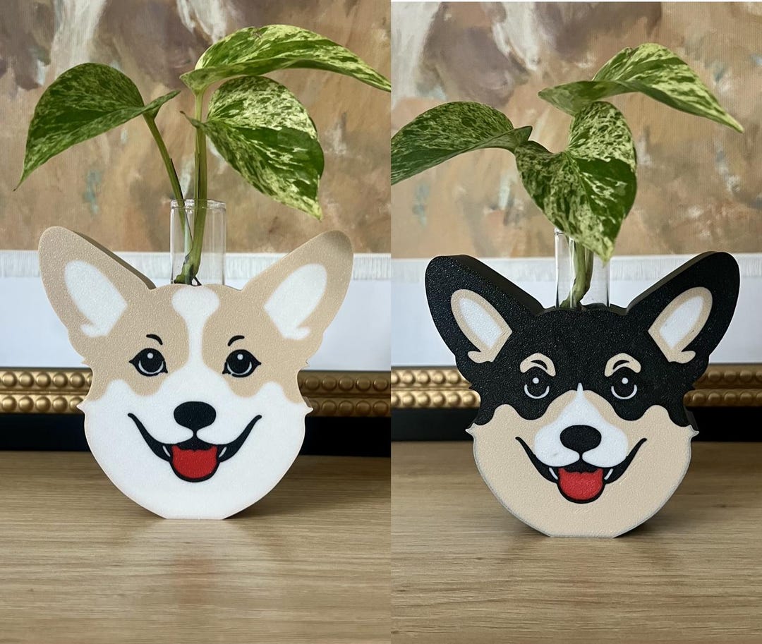 Corgi Plant Stand for Propagations, Small Flowers, and Cuttings, Dog ...