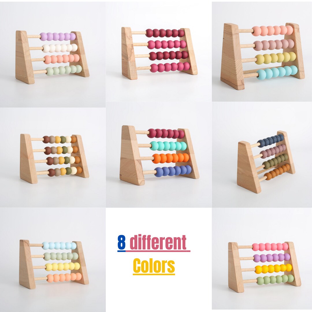 Wooden Educational Toy Abacus , 8 Different Color Options, Decorative ...