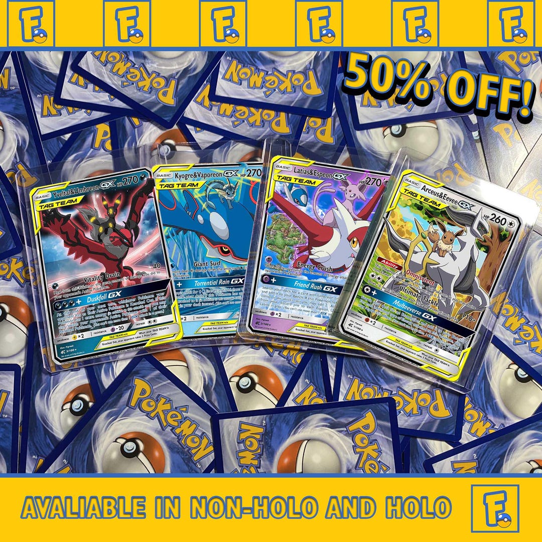 Eevee Evolution Tag Team Pokemon Cards | Hilarious Gift for Birthday ...