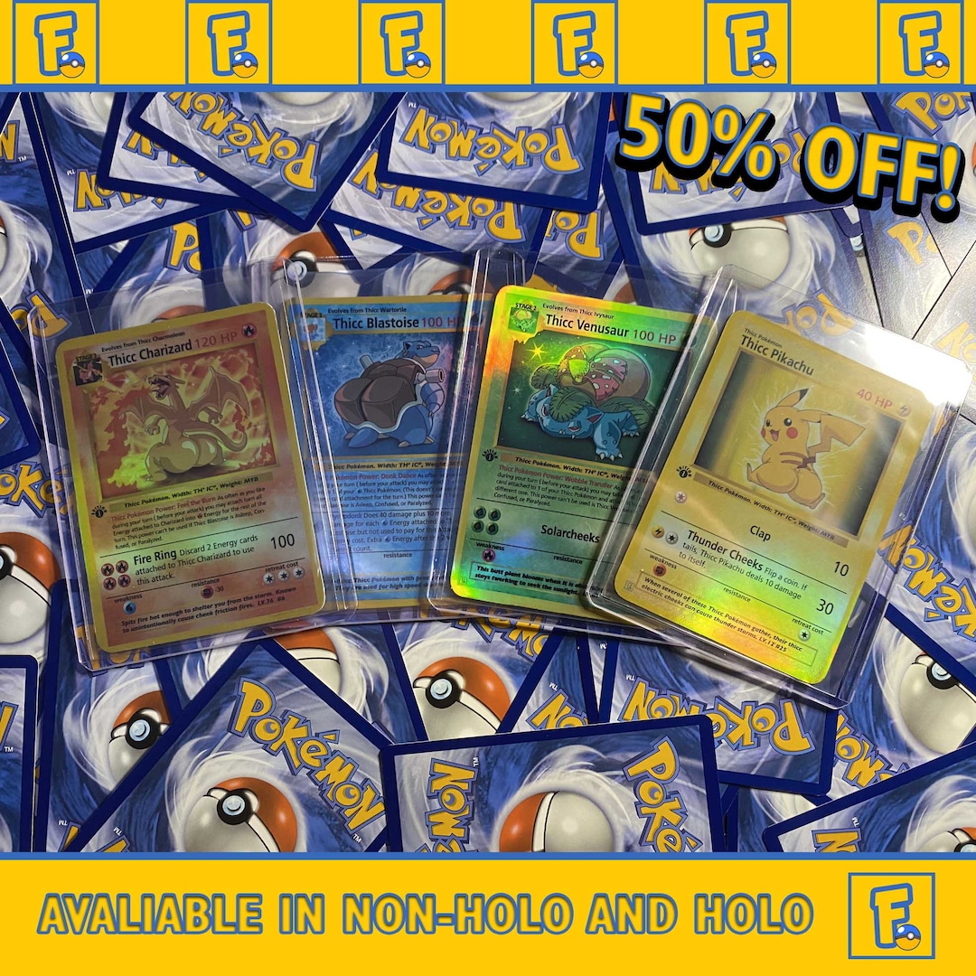 Thicc Pokemon Cards | Hilarious Gift for Funny Unique Gift for Birthday ...