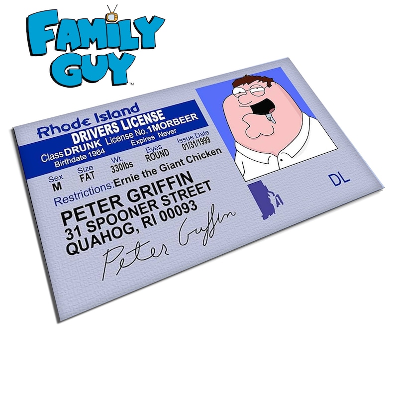 Peter Griffin Id Card - Etsy