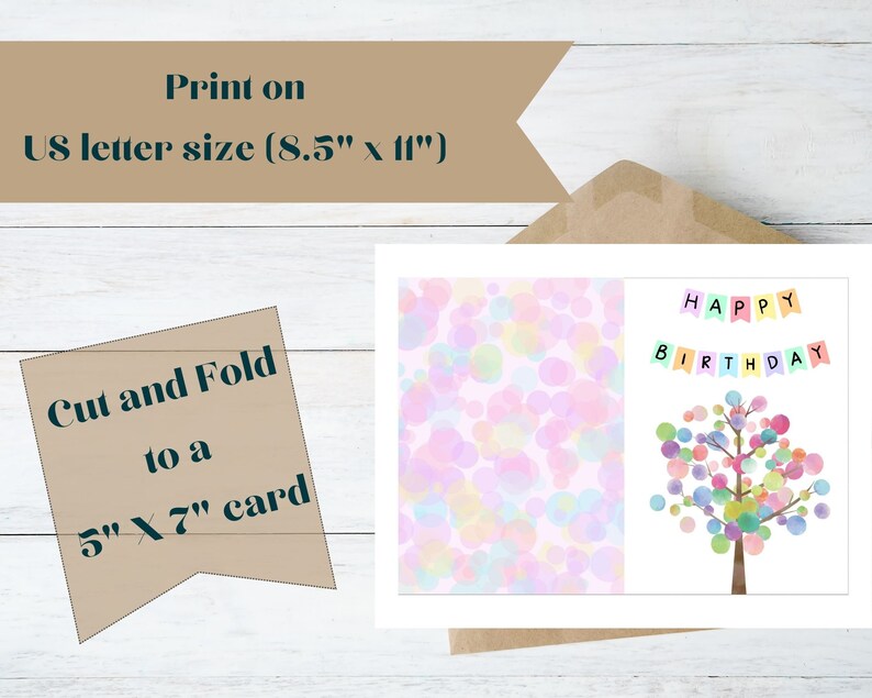 Happy Birthday Printable Greeting Card - Etsy