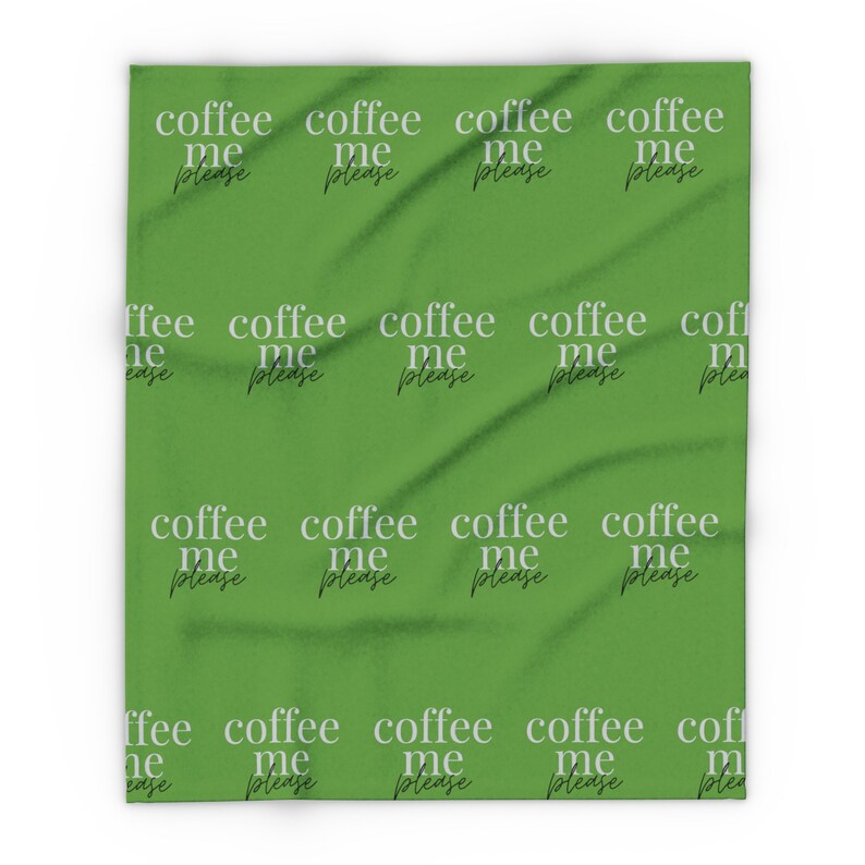 Coffee Me Please Blanket - Green - Etsy