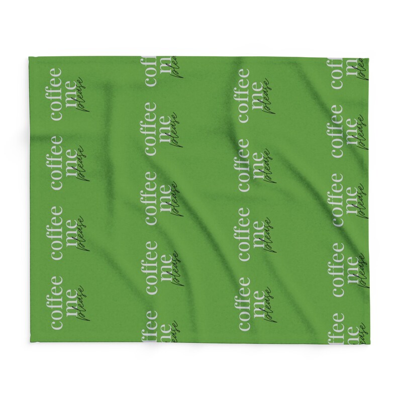 Coffee Me Please Blanket - Green - Etsy