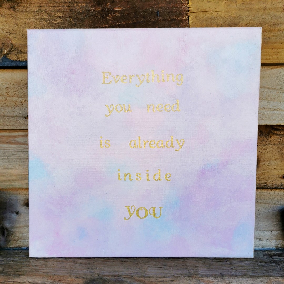 Inspirational Abstract Art for Women Dreamy Inspirational Quote Pastel ...