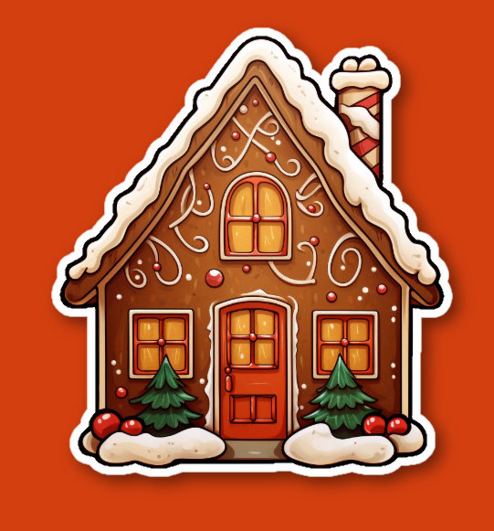 Front Facing Gingerbread House - Etsy