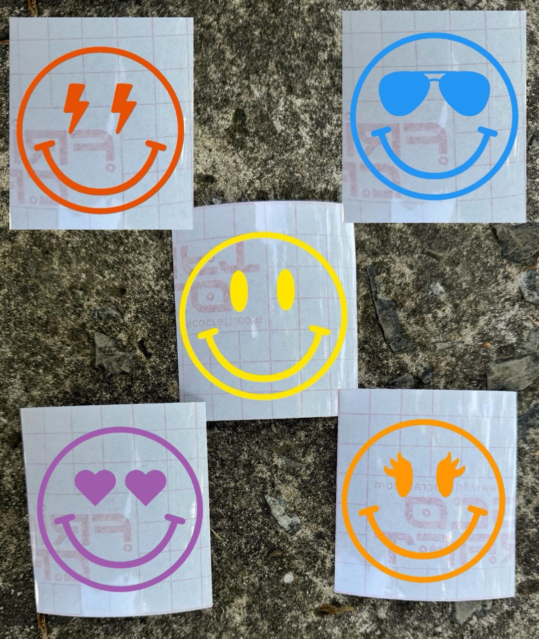 Smiley Face Decal, Smile Decal, Heart Eyes Decal, Emoji Decal ...