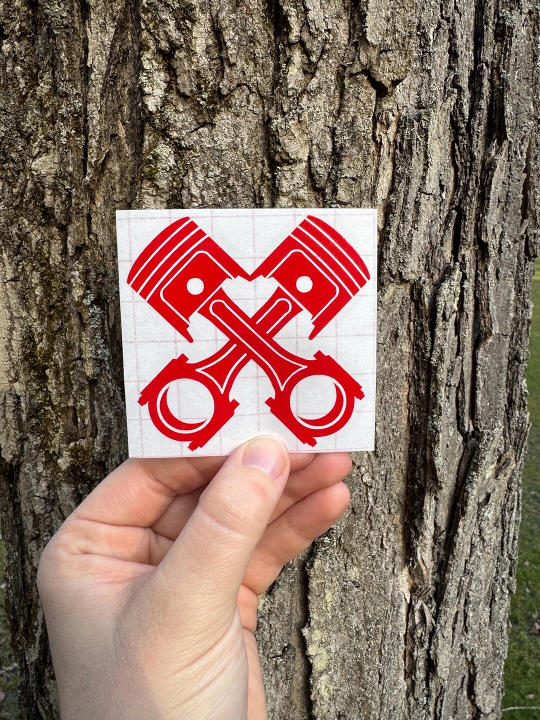 Piston Decal, Crossed Rods and Piston Decal, Car Guy Decal - Etsy