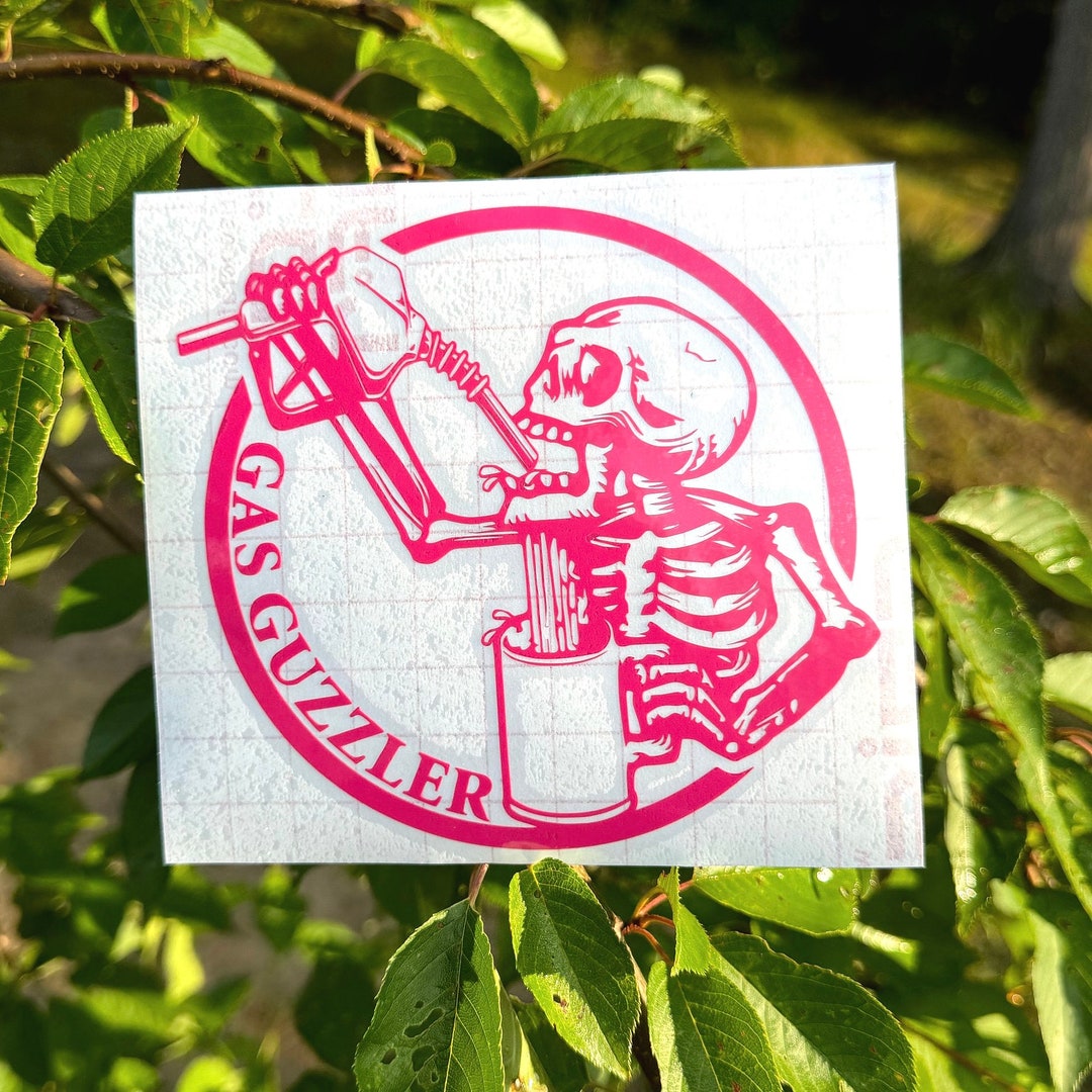 Gas Guzzler Permanent Decal, Gas Guzzler - Etsy