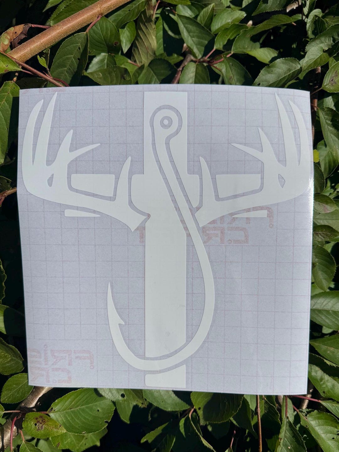 Antler Hook Cross Decal, Religious Hunting and Fishing Decal, Cross ...