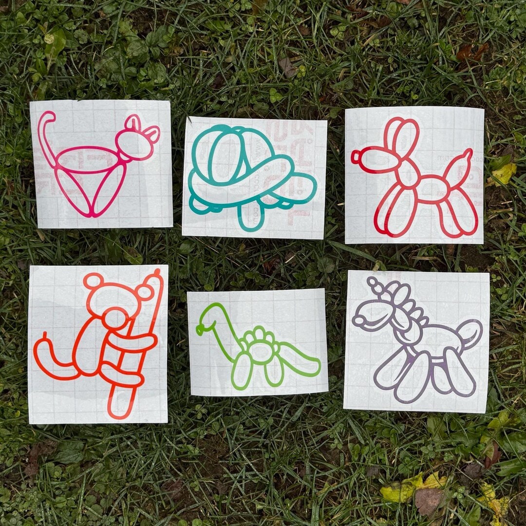 Balloon Animal Decal, Party DIY Decal, Balloon Dog, Balloon Cat ...