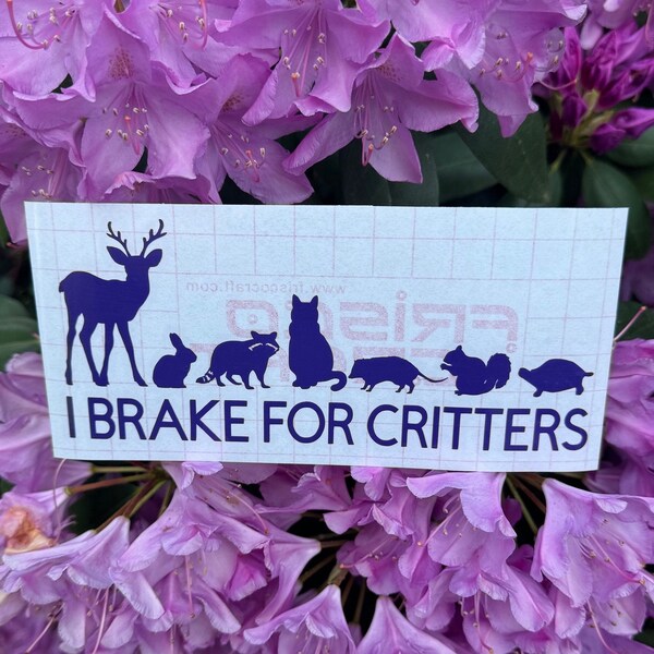I Stop Brake for Critters - Etsy