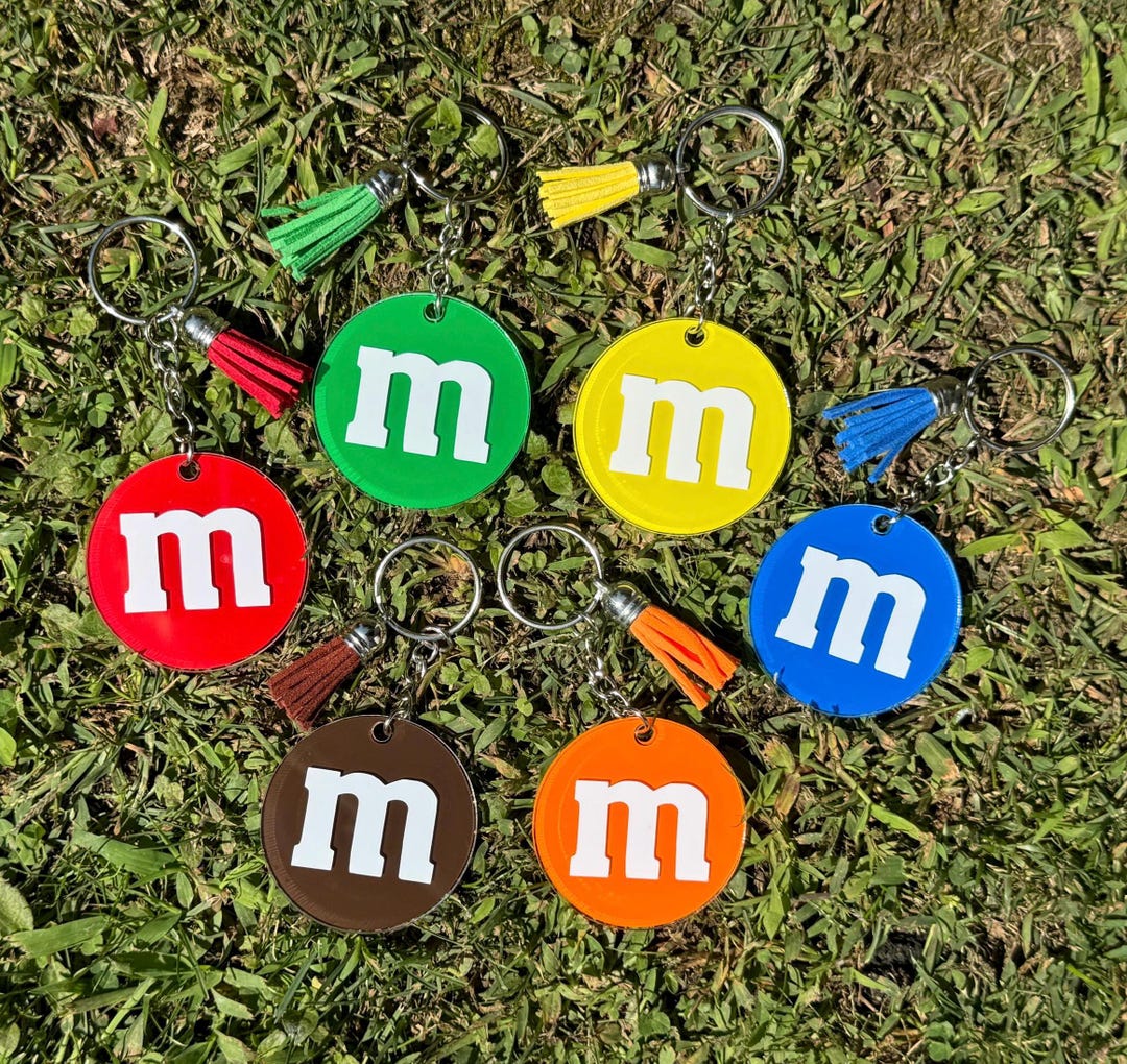 M&M Keychain, Candy Piece Keychain - Etsy
