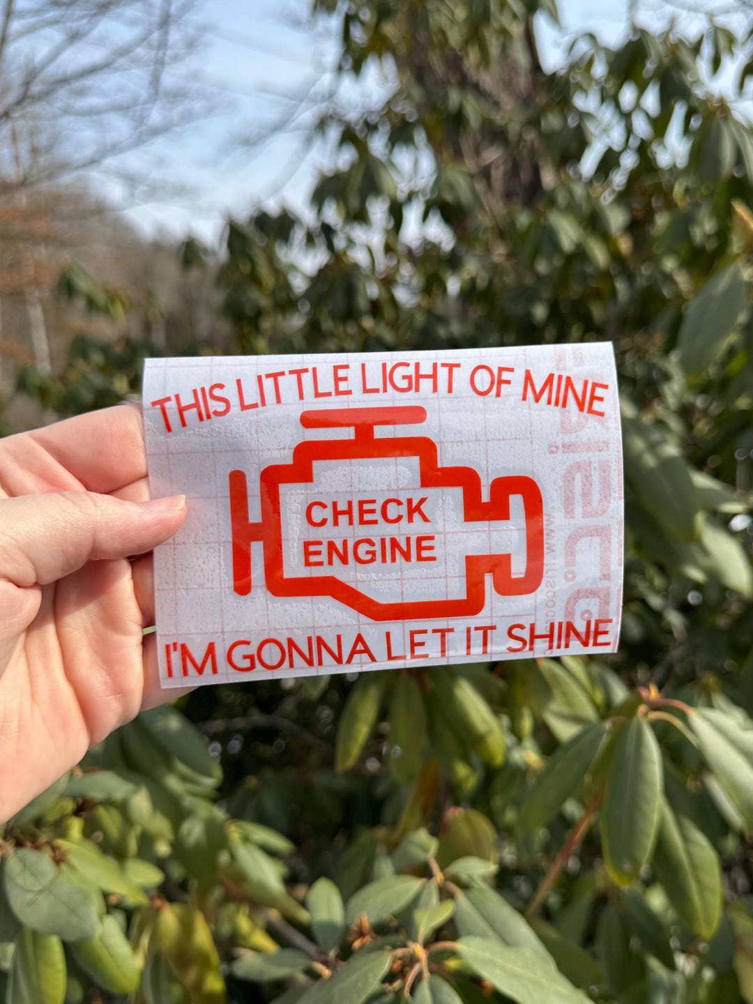 Check Engine Decal: Funny Car Light Sticker - Etsy