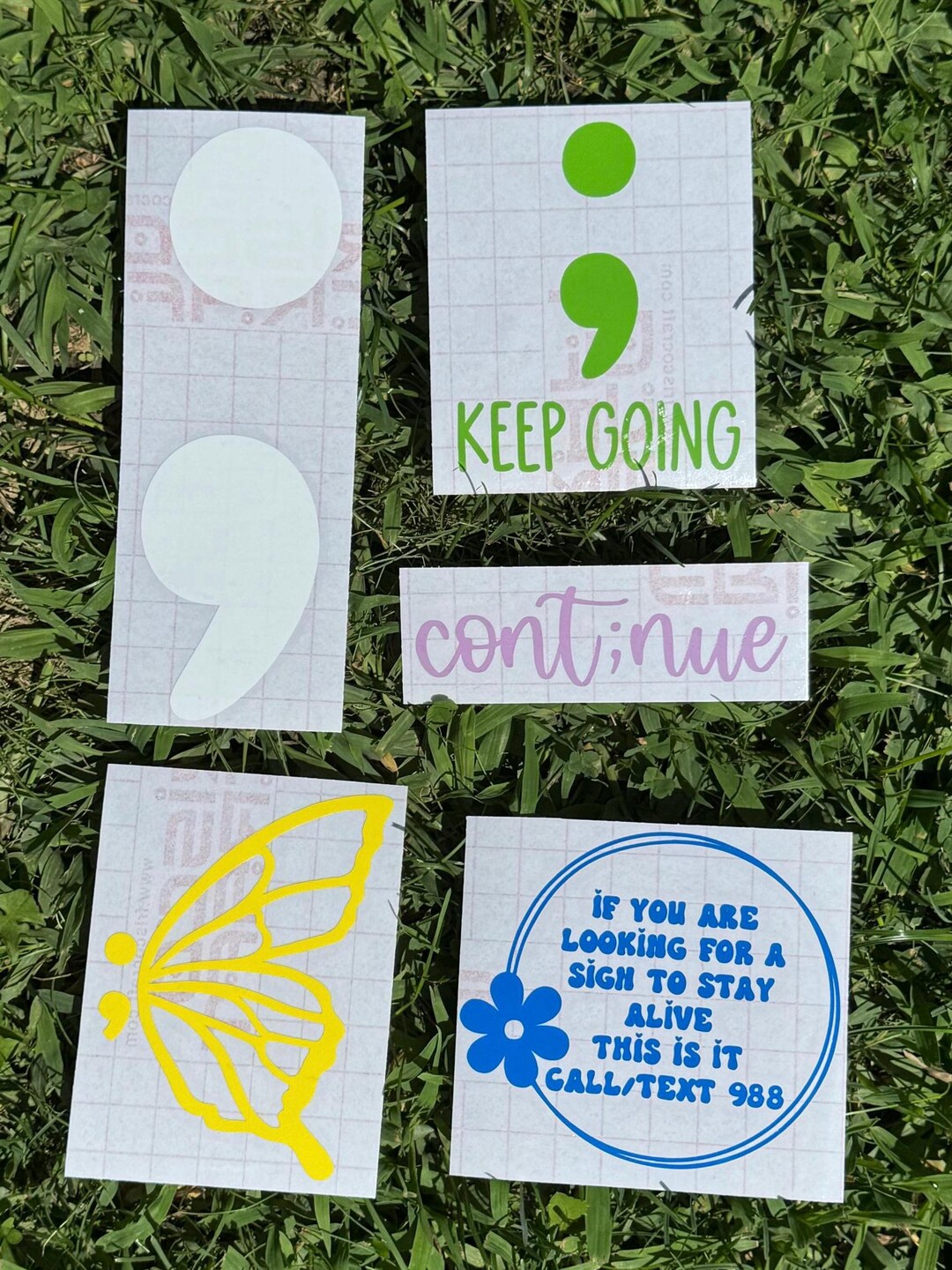 Suicide Awareness Decal, Semi Colon Decal, Stay Alive Decal, 988 Decal ...