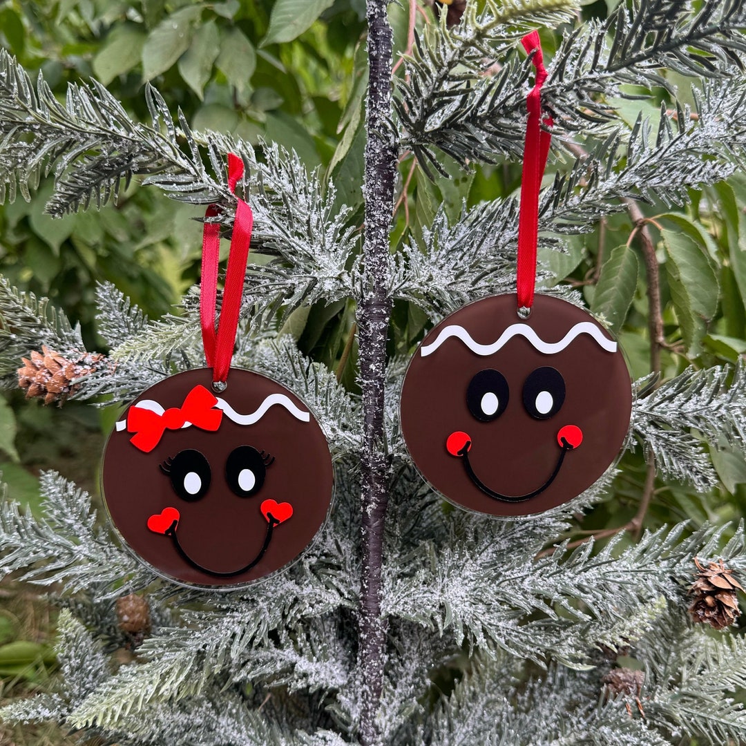 Gingerbread Ornament, Gingerbread Face Ornament, Gingerbread Decor - Etsy
