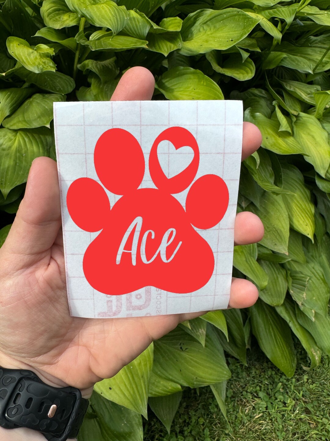 Personalized Pet Paw Print Decal: Custom Dog Cat Name - Etsy