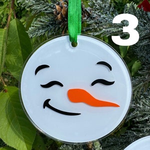 Snowman Face Ornament, Snowman Ornament, Snowman Decor, Christmas ...
