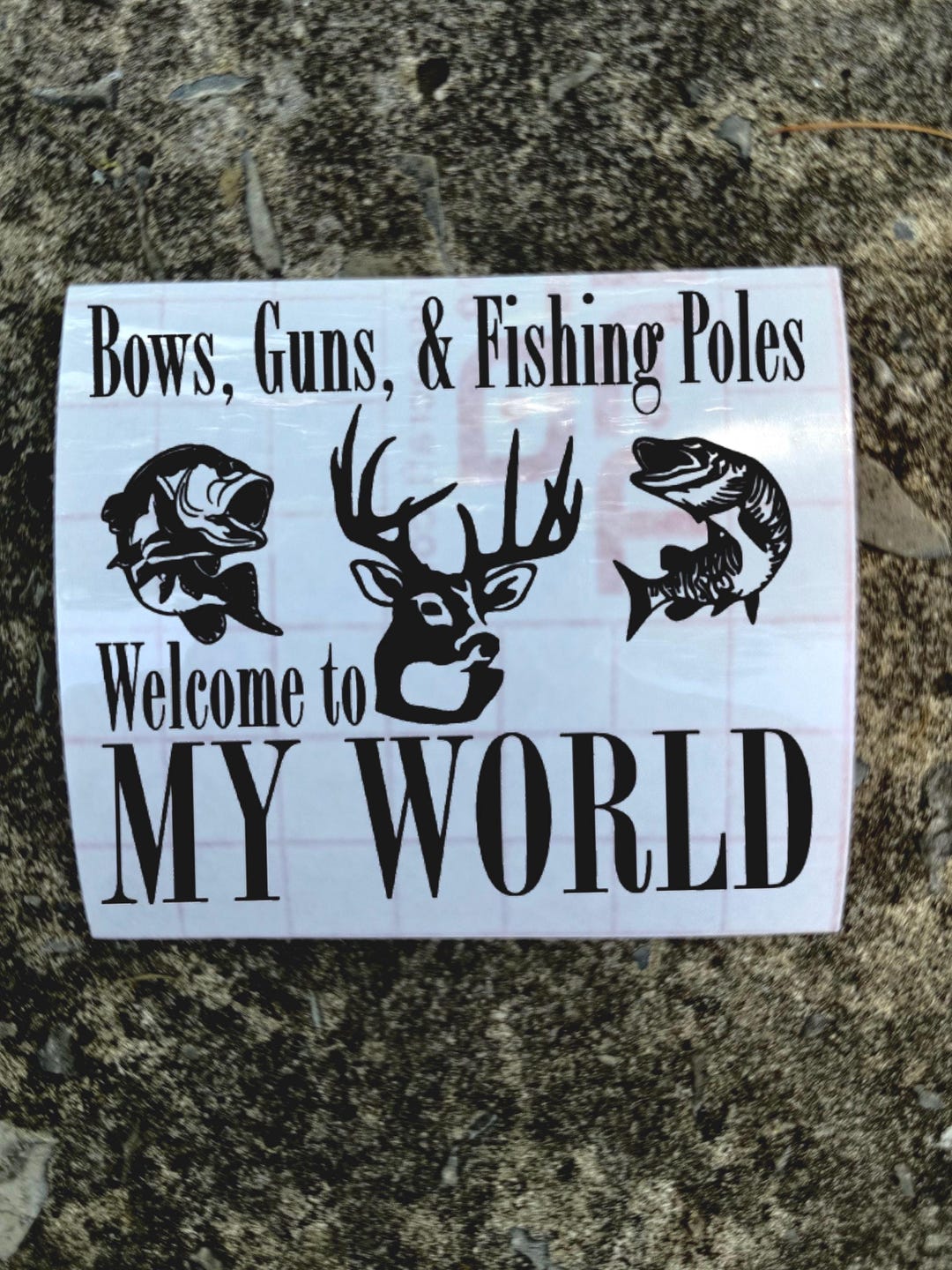 Hunting and Fishing Decal, Hunting Decal, Fishing Decal, Guns, Bows and ...