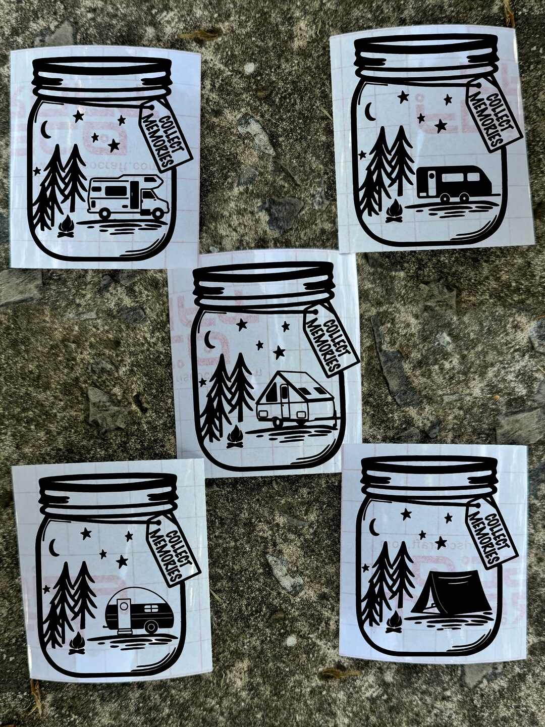 Collect Memories Decal, Camper Decal, Camping Decal, Tent Decal, RV ...