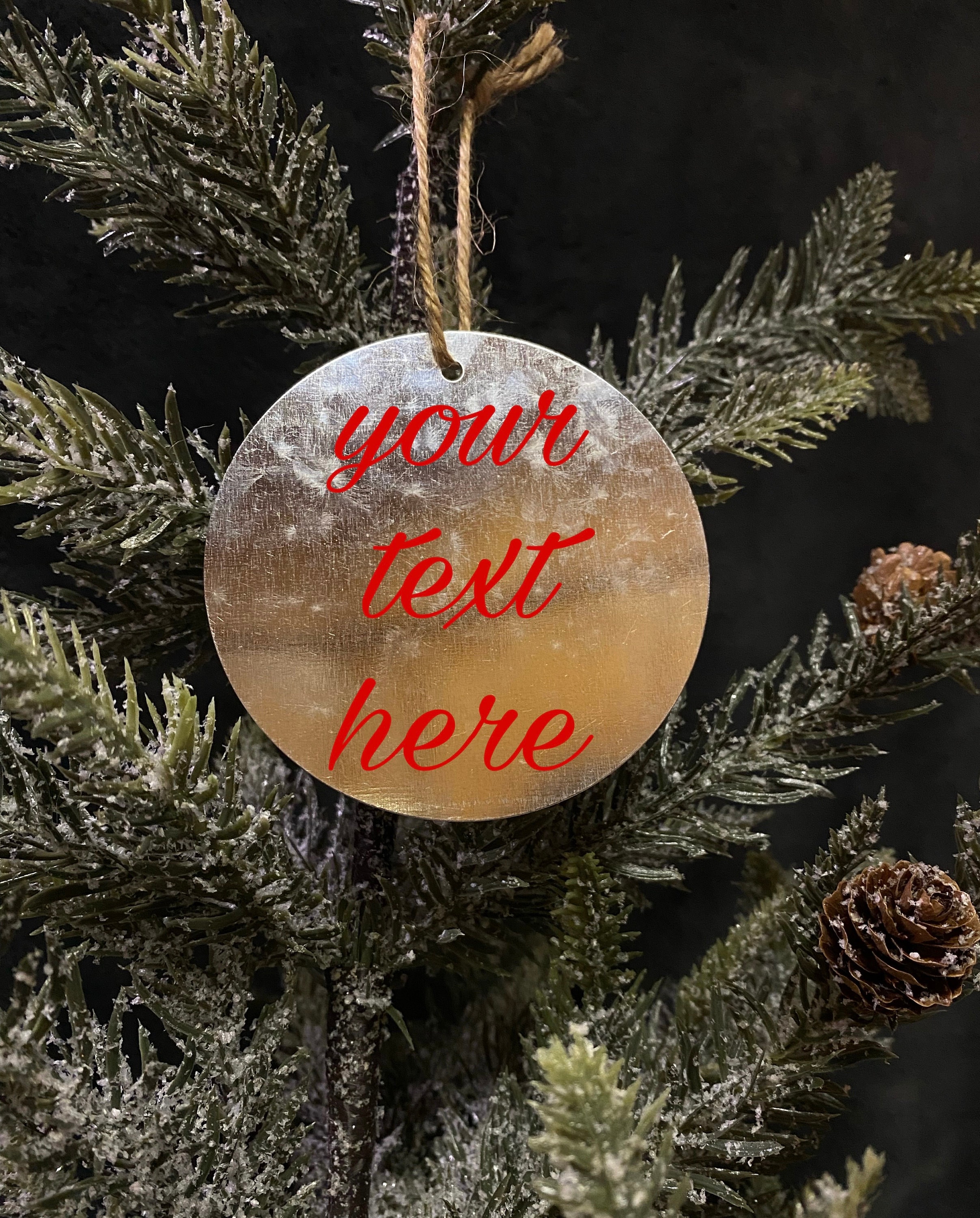 Personalized Galvanized Metal Ornament Custom Ornament Metal - Etsy