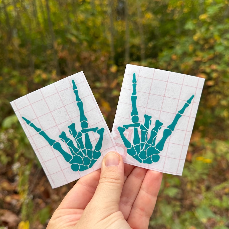 Skeleton Hand Decal - Etsy