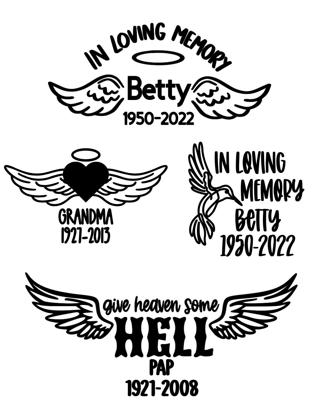 Memorial Decal, in Memory Decal, Remembrance Decal, - Etsy Canada