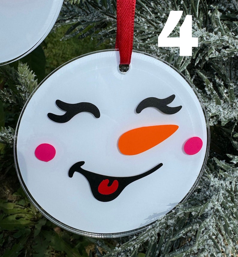 Snowman Face Ornament, Snowman Ornament, Snowman Decor, Christmas ...