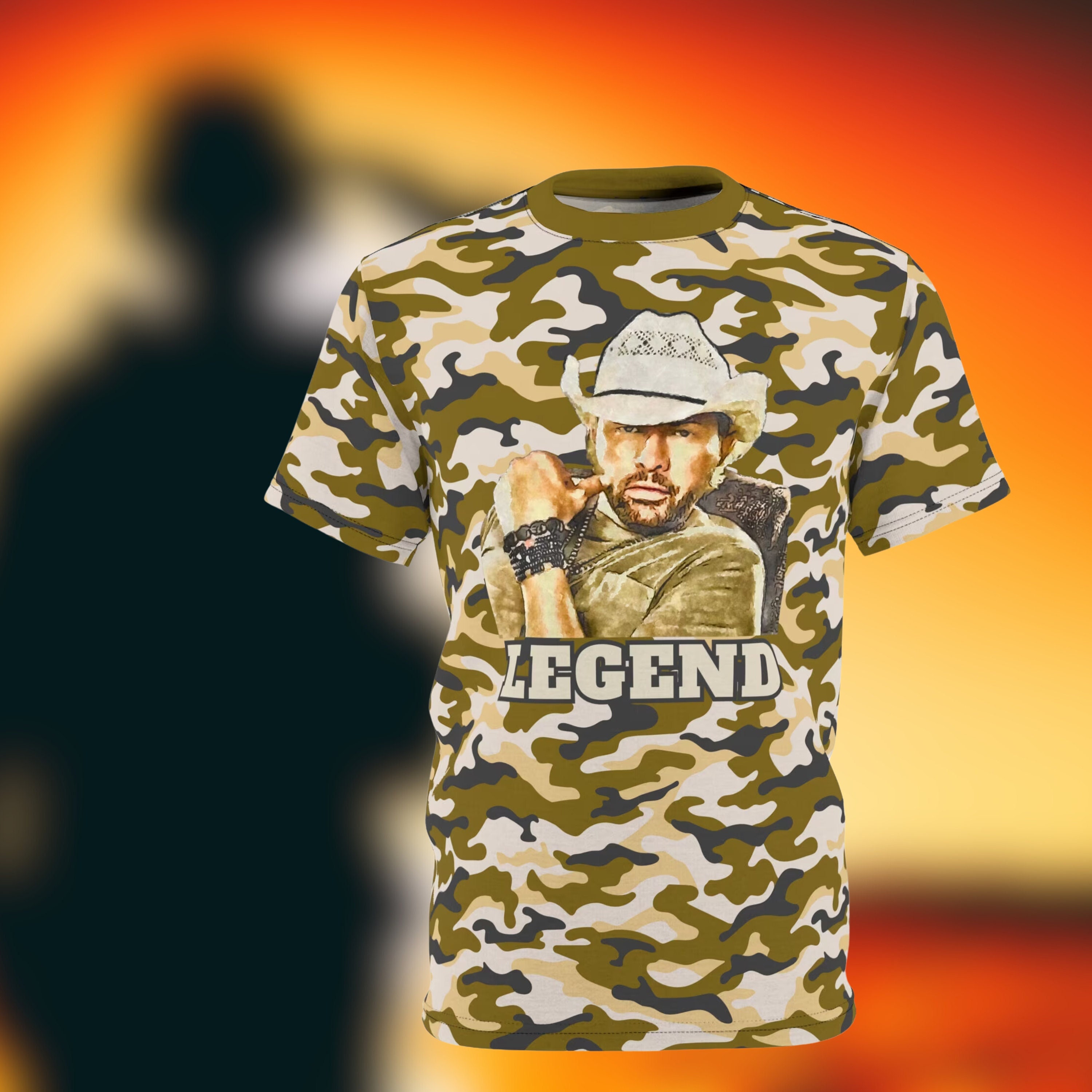 Toby Keith LEGEND Camouflage T-shirt, 90s Country Music, Camo Print Tee ...