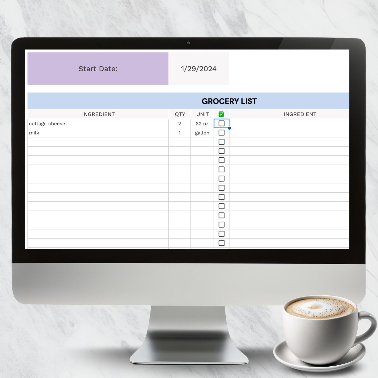 Menu Planner Automated Meal Scheduler and Date Scheduler Google Sheets ...