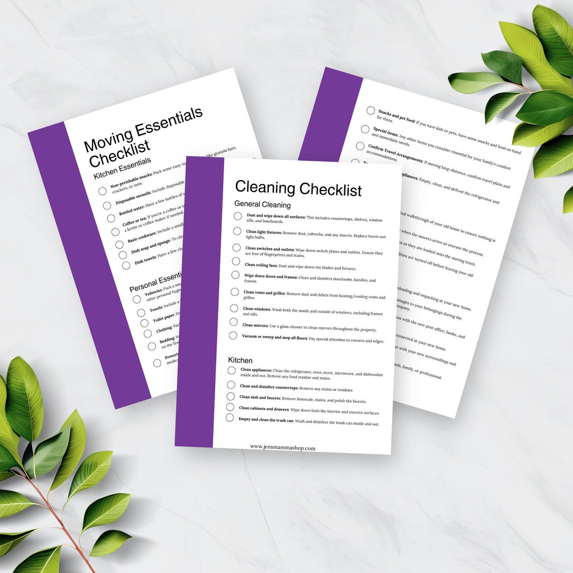 Printable House Move Checklist Home Moving Cleaning Checklist Printable ...