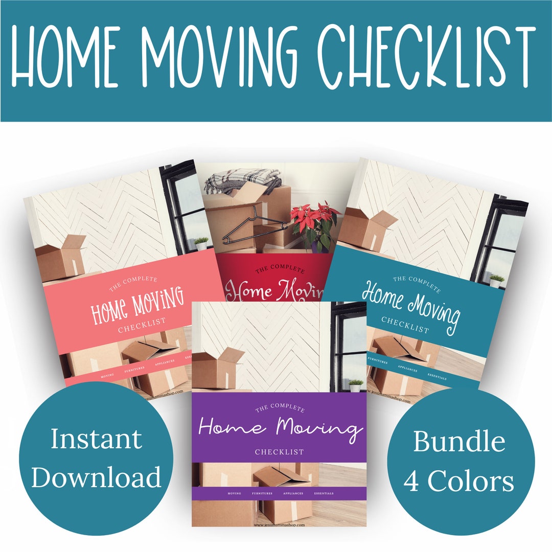 Printable House Move Checklist Home Moving Cleaning Checklist Printable ...