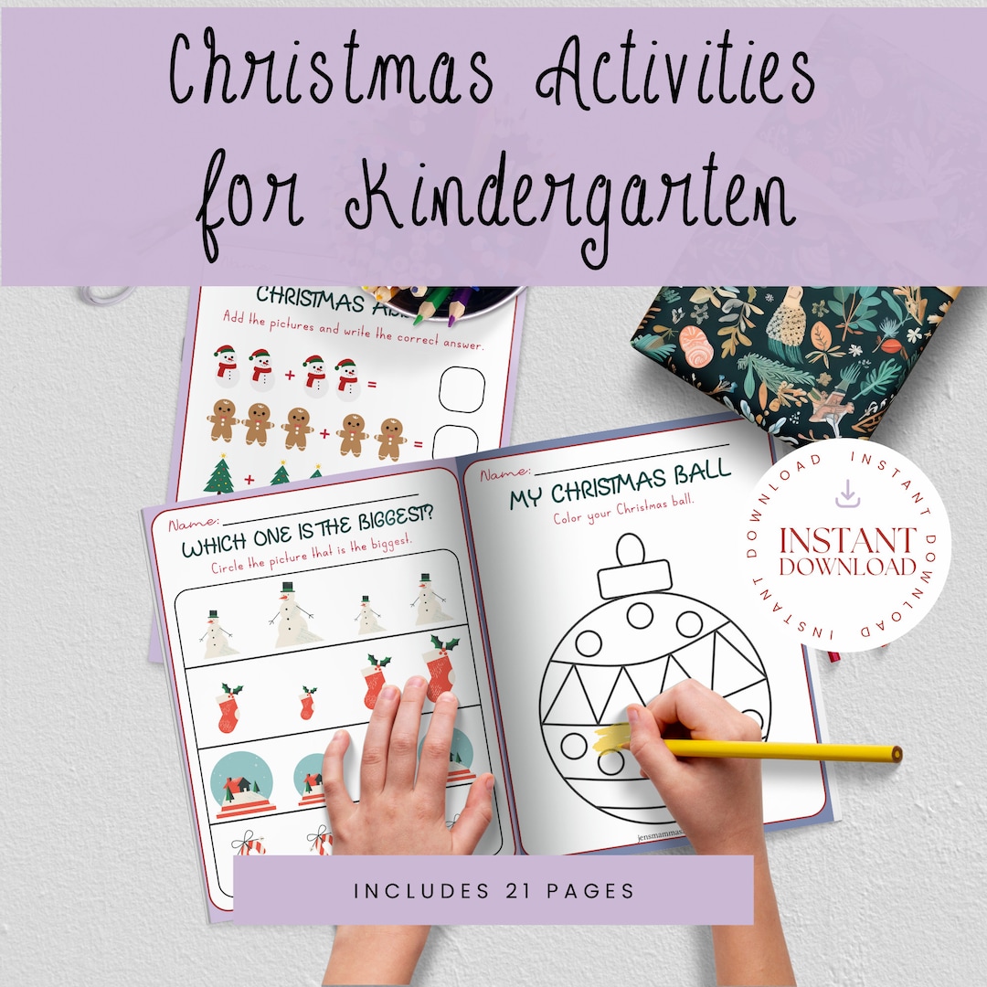 Christmas Activities for Kindergarten Printable Printable Christmas ...