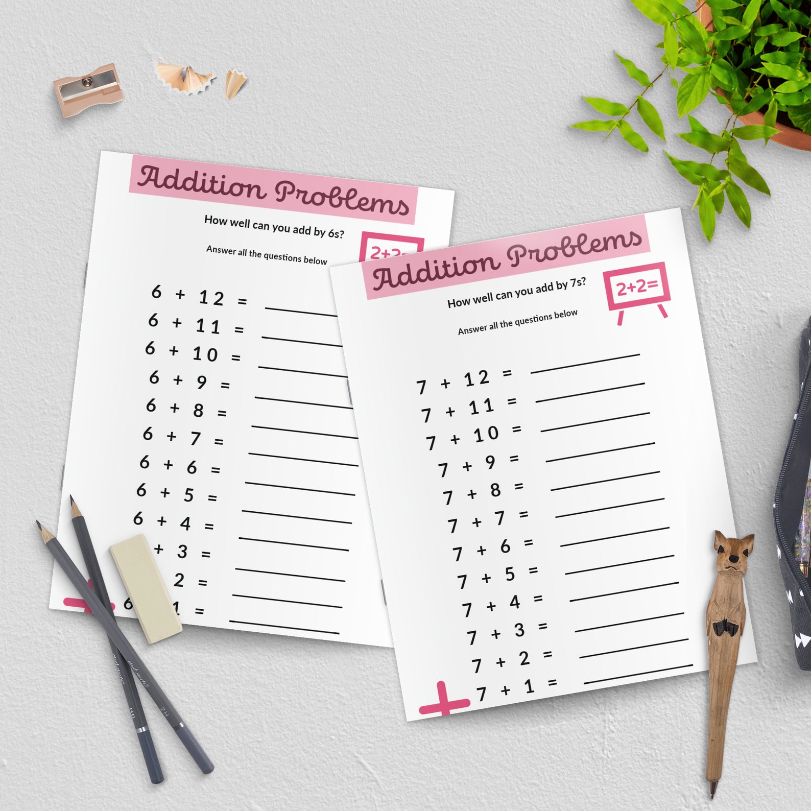 Math Worksheets 1st 2nd Grade Addition Printable Worksheets Homeschool ...