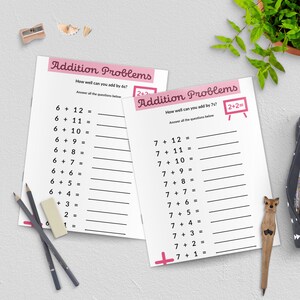 Math Worksheets 1st 2nd Grade Addition Printable Worksheets Homeschool ...