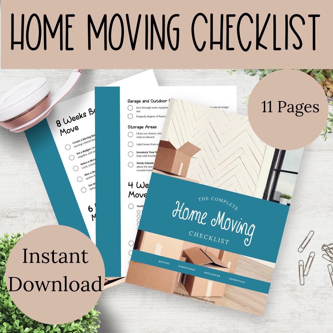 Moving Checklist Printable Declutter Planner Moving Planner Moving ...