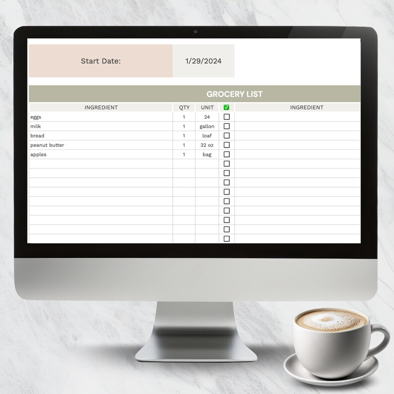 Family Meal Planner for Moms Grocery List Automated Meal Scheduler ...