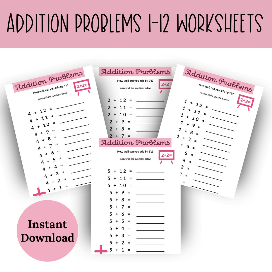 Math Worksheets 1st 2nd Grade Addition Printable Worksheets Homeschool ...