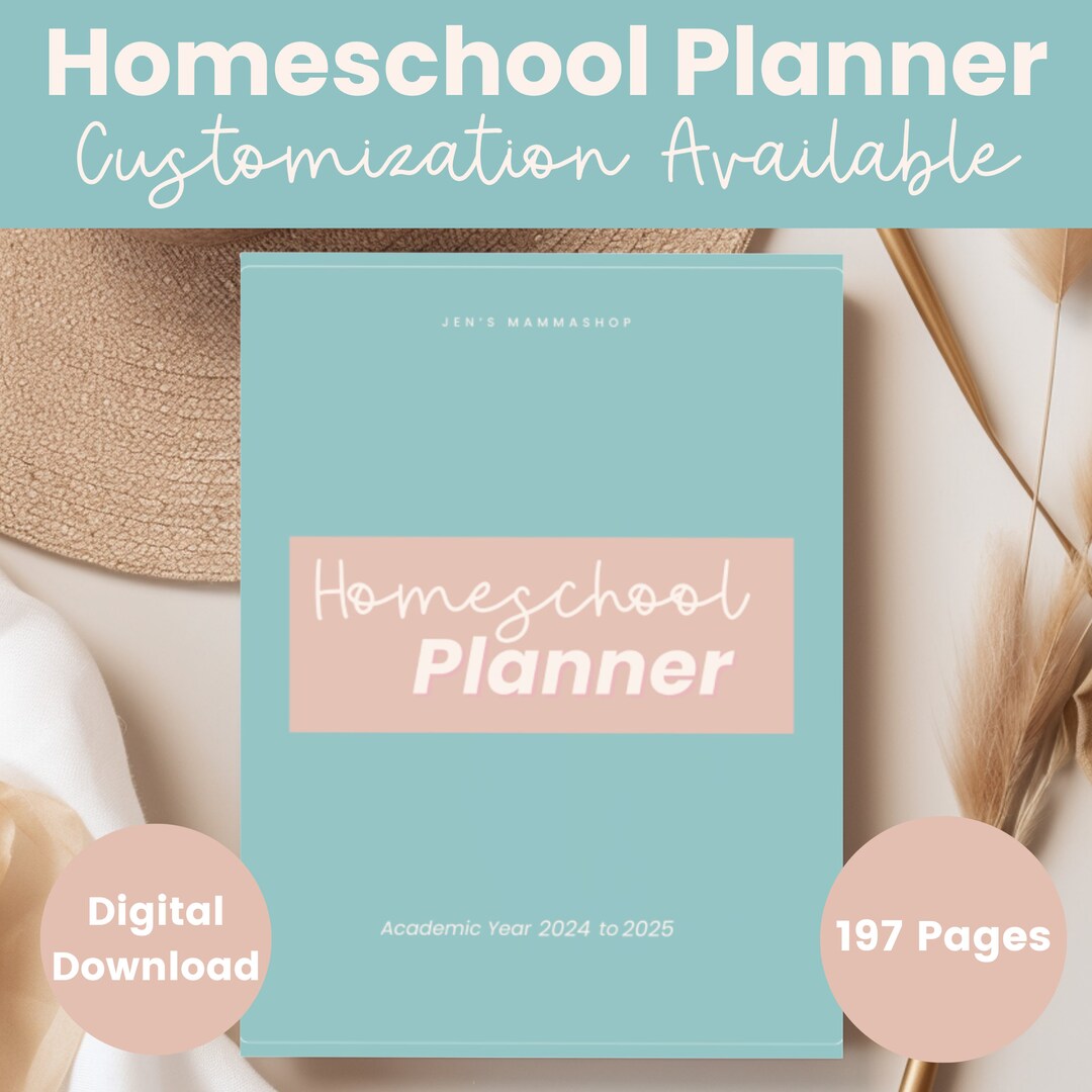 Printable Homeschool Planner Home School Calendar Curriculum Lesson ...